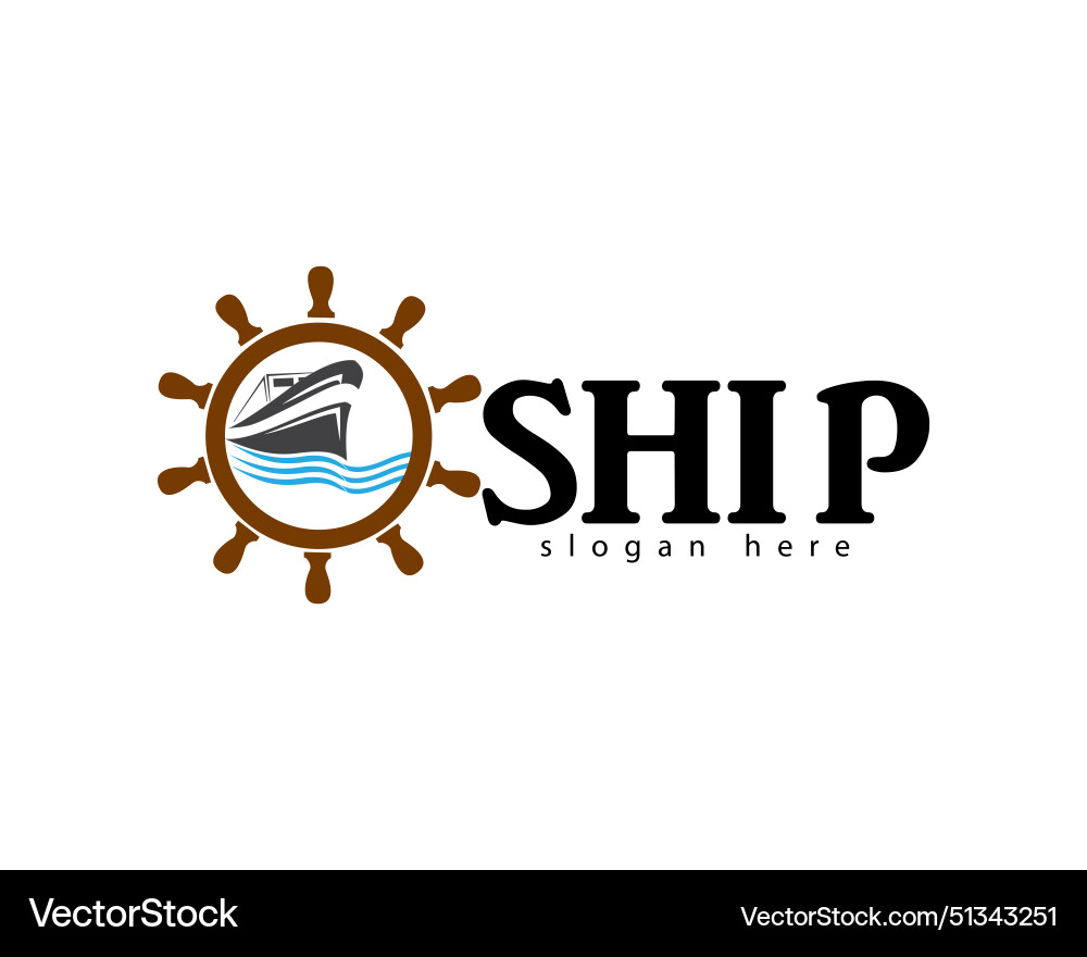 Ship logo design Royalty Free Vector Image - VectorStock