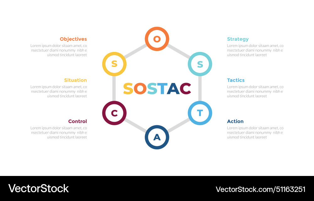 Sostac marketing planning infographics template Vector Image