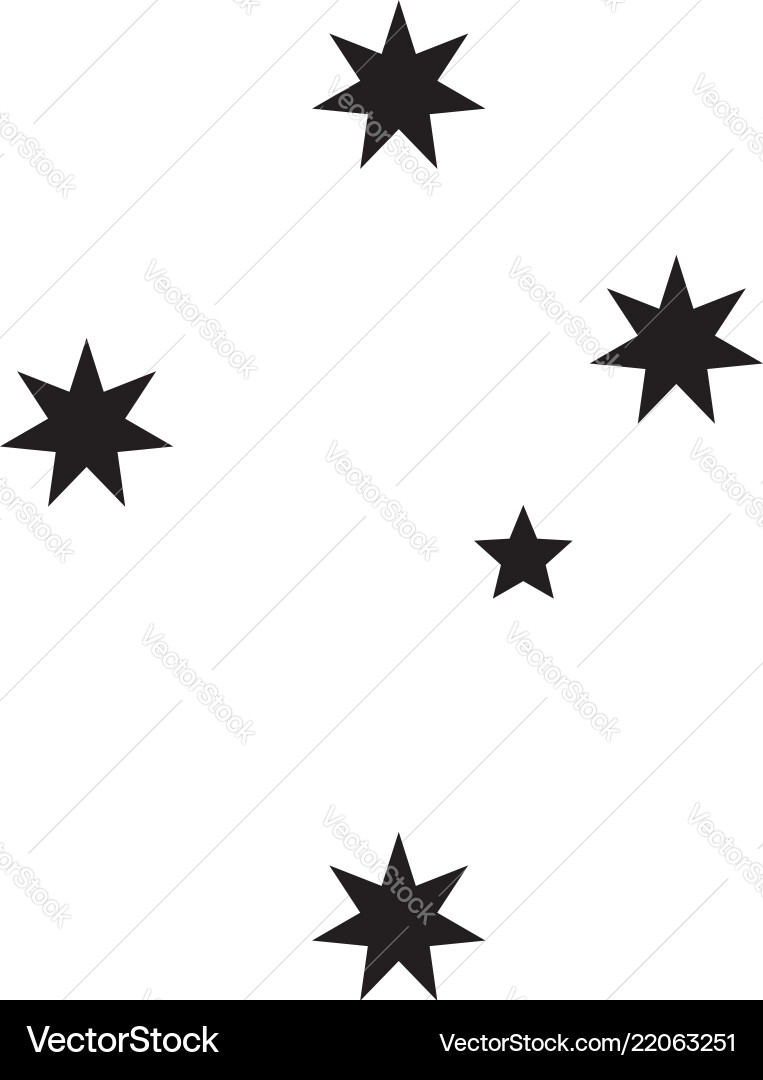 Southern cross stars constellation Royalty Free Vector Image