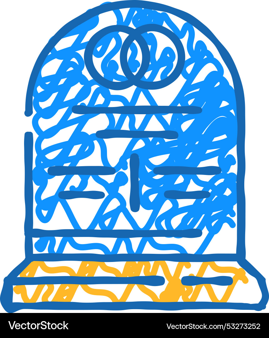 Marriage dead icon doodle Royalty Free Vector Image