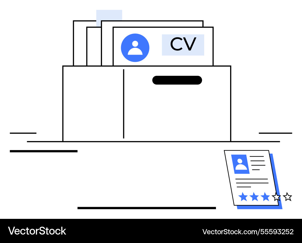 Recruitment folder with cvs and candidate profiles
