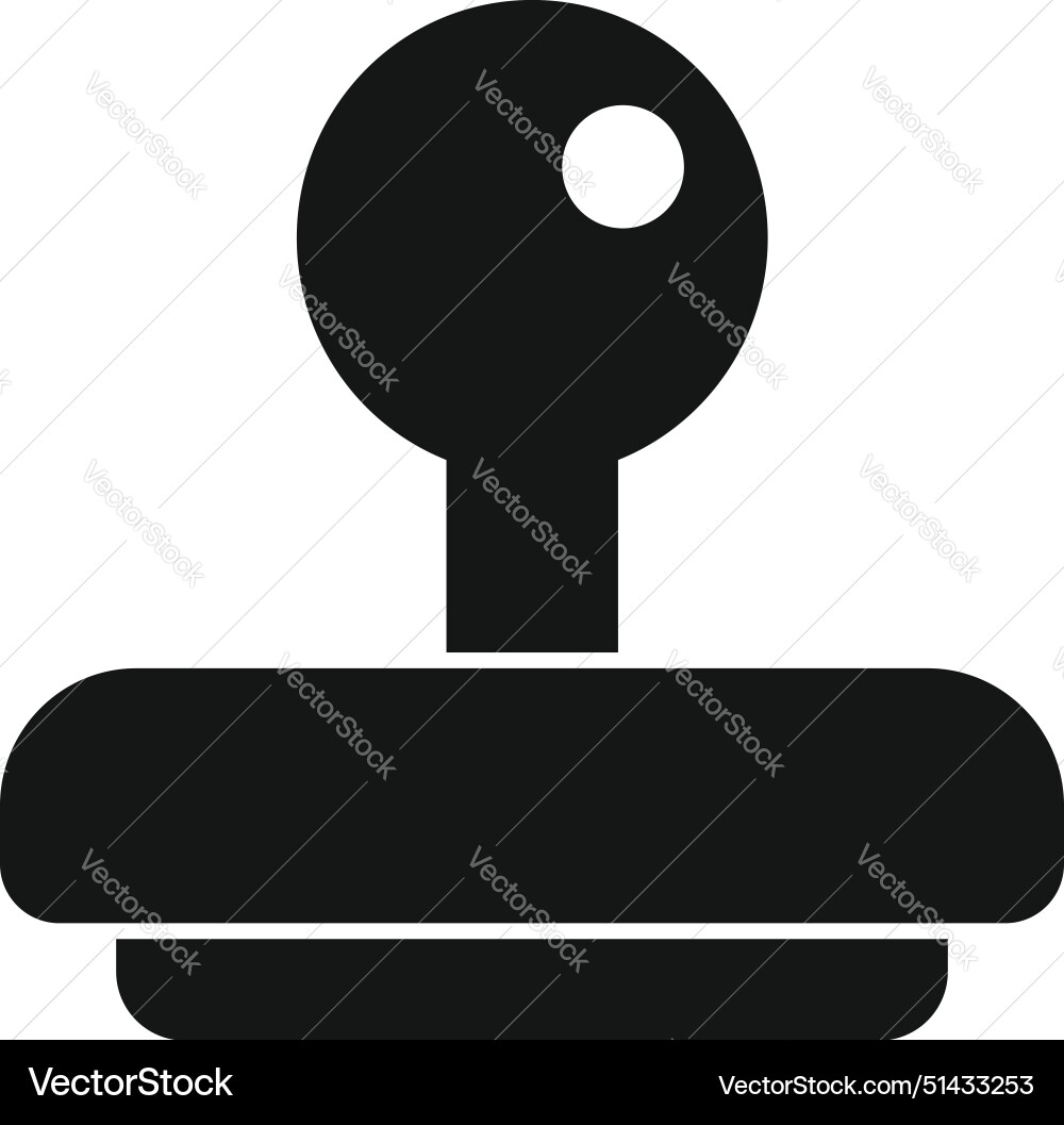 Black and white stamp icon isolated Royalty Free Vector