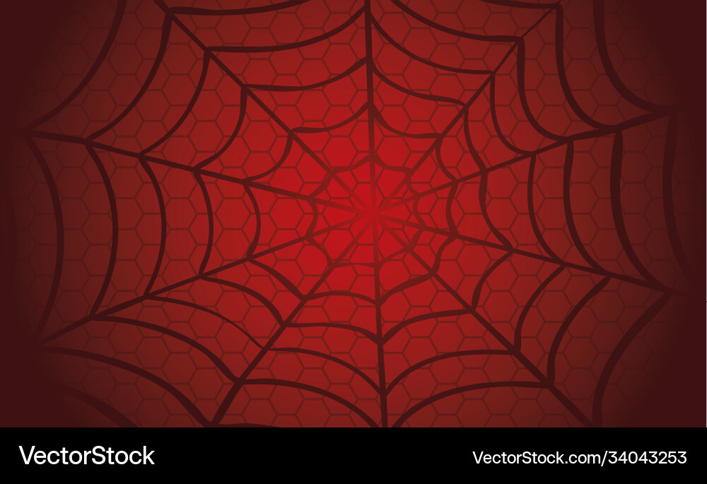 Cobweb red background Royalty Free Vector Image