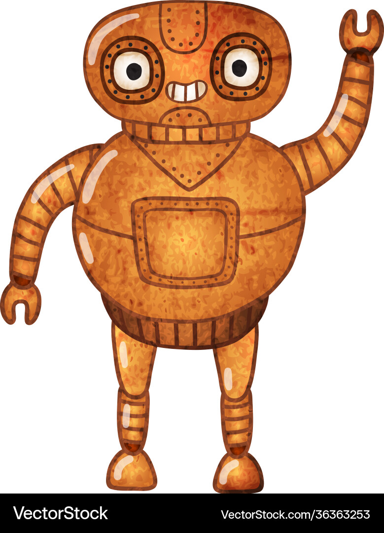 Cyborg cartoon icon Royalty Free Vector Image - VectorStock