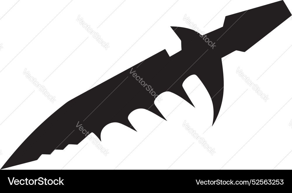 Gothic gladiator sophisticated black knife design Vector Image