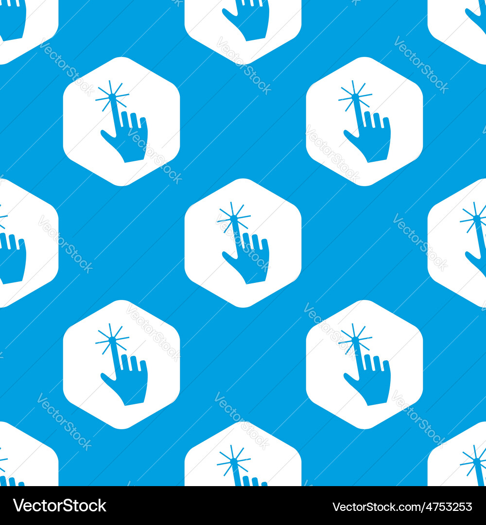 Hand cursor hexagon pattern Royalty Free Vector Image