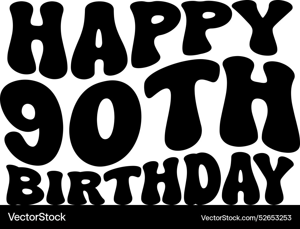 Happy 90th birthday design on white background Vector Image