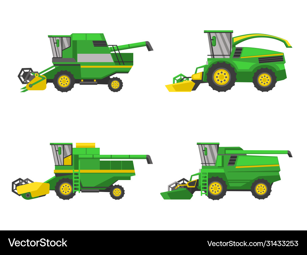 Harvesting Combine Machine Royalty Free Vector Image