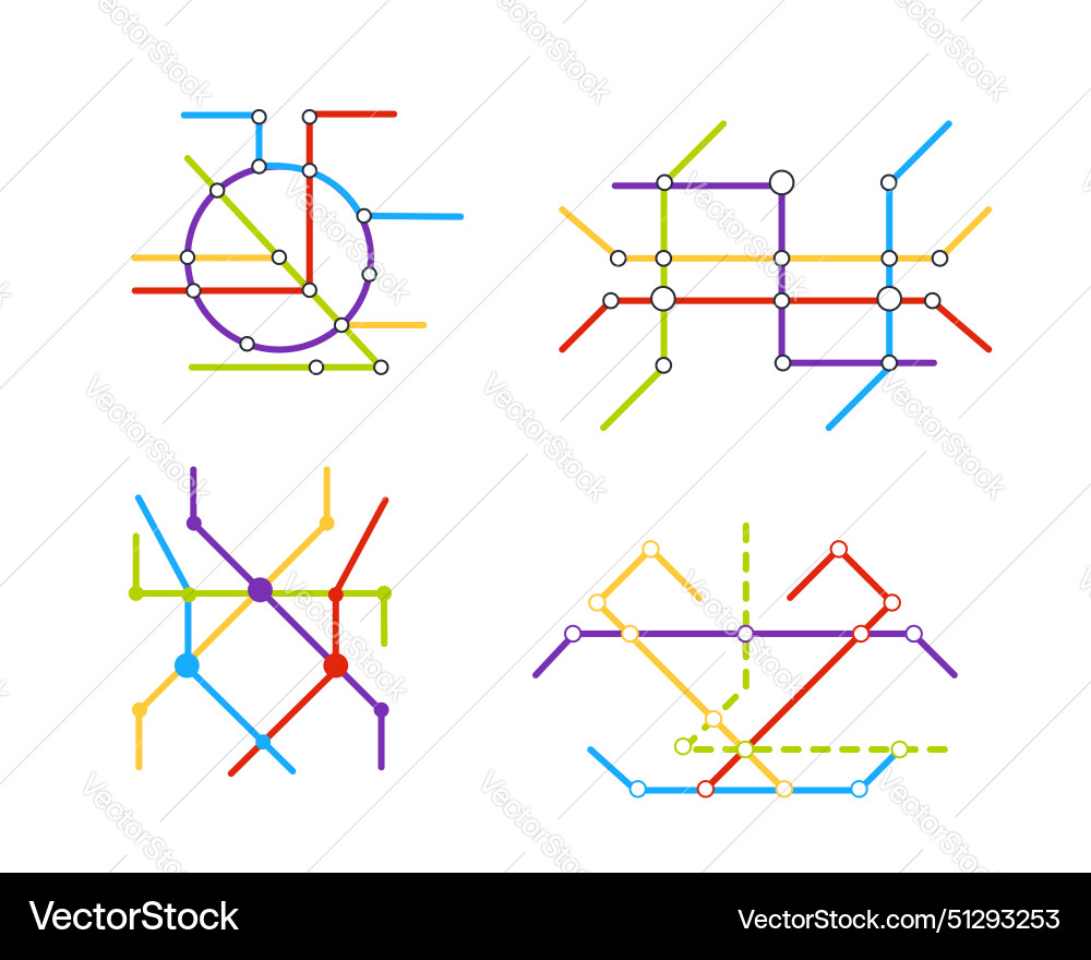 Metro subway city map underground transport Vector Image