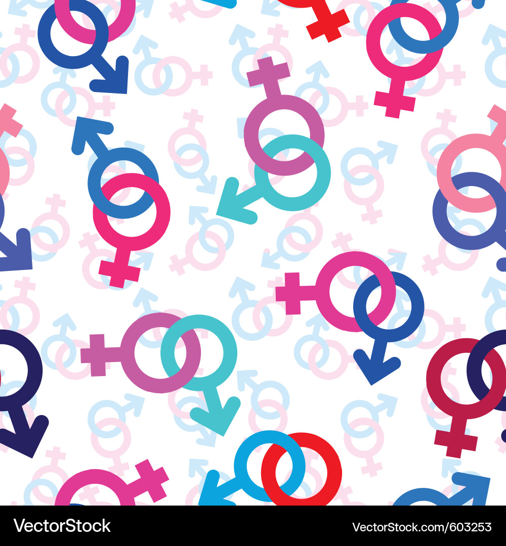 Seamless gender background Royalty Free Vector Image