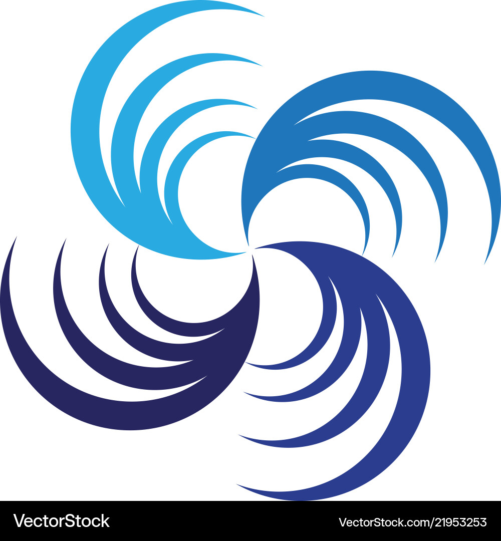 Waves logo and symbols template Royalty Free Vector Image