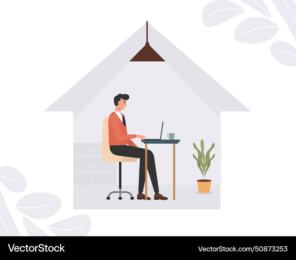 Work from home Royalty Free Vector Image - VectorStock