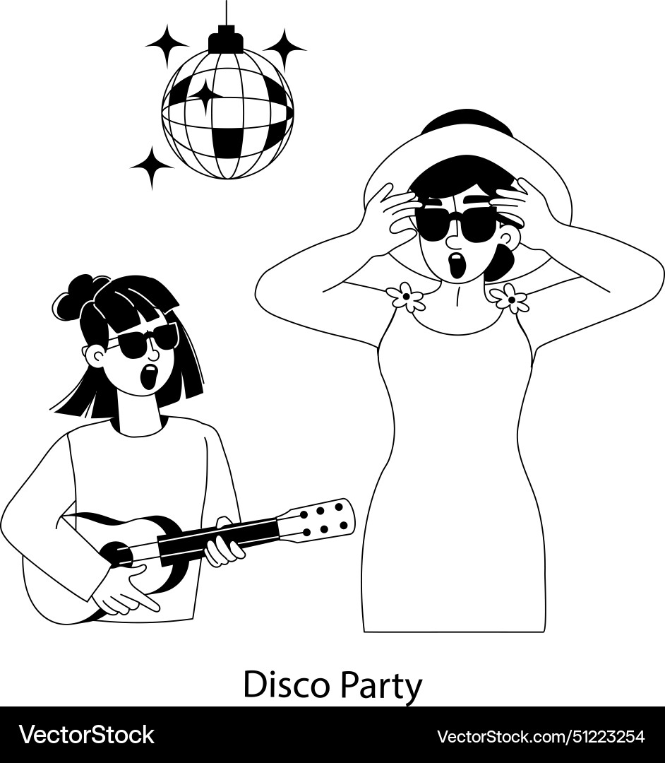 Disco party Royalty Free Vector Image - VectorStock