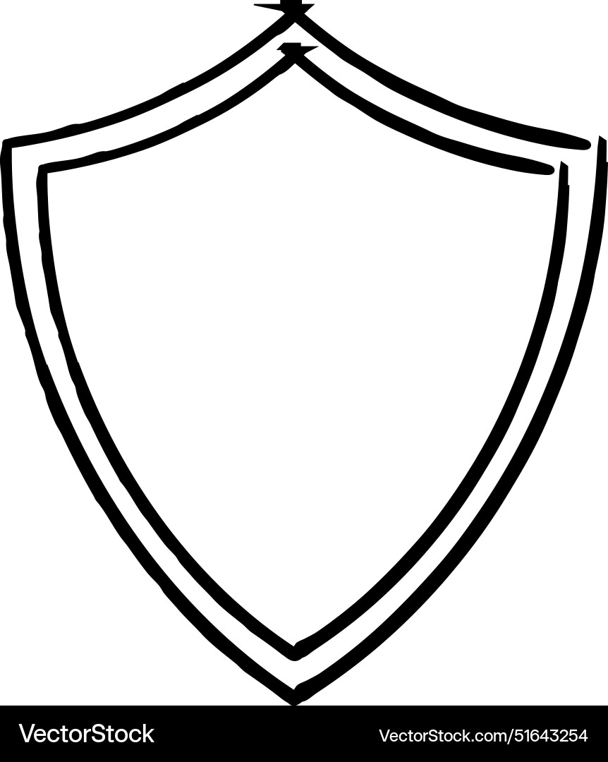 Frame shield texture element outline border Vector Image