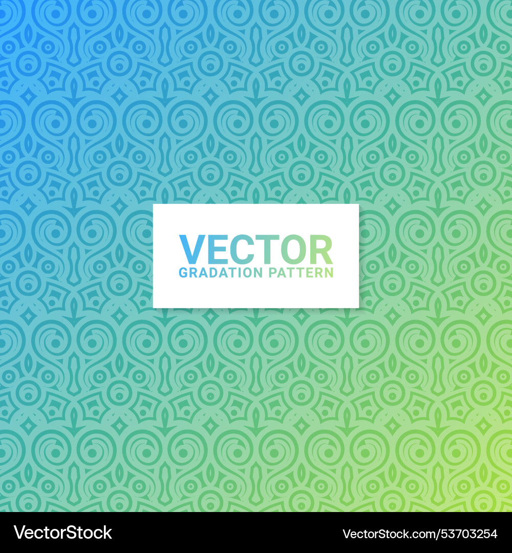 Gradation ornament pattern design background Vector Image