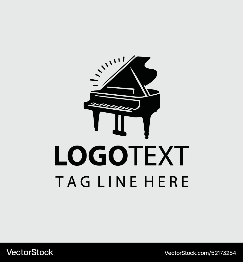Piano logo Royalty Free Vector Image - VectorStock