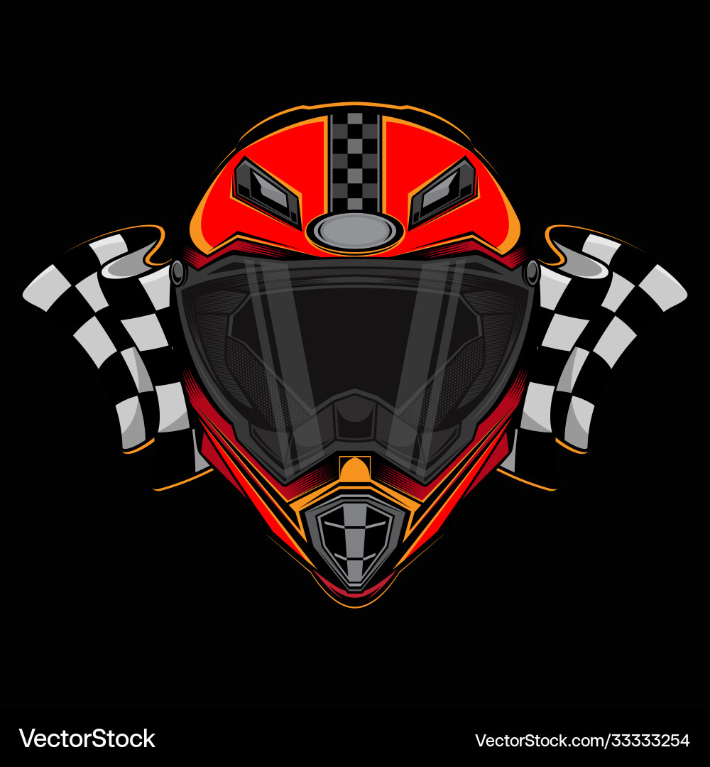 Racing helmet icon logo Royalty Free Vector Image