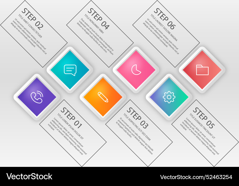 Steps infographic Royalty Free Vector Image - VectorStock