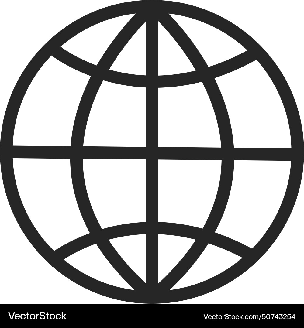 World symbol global line icon planet sign Vector Image