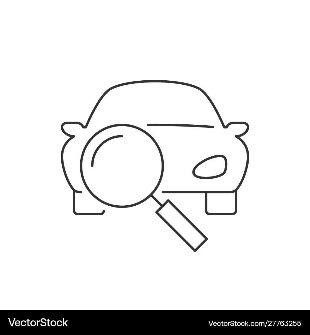 Automotive diagnostic linear icon on white Vector Image