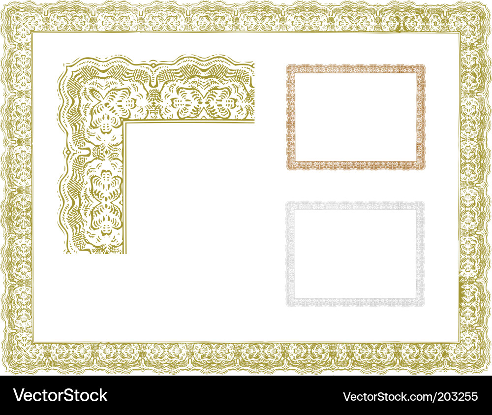 Certificate borders Royalty Free Vector Image - VectorStock
