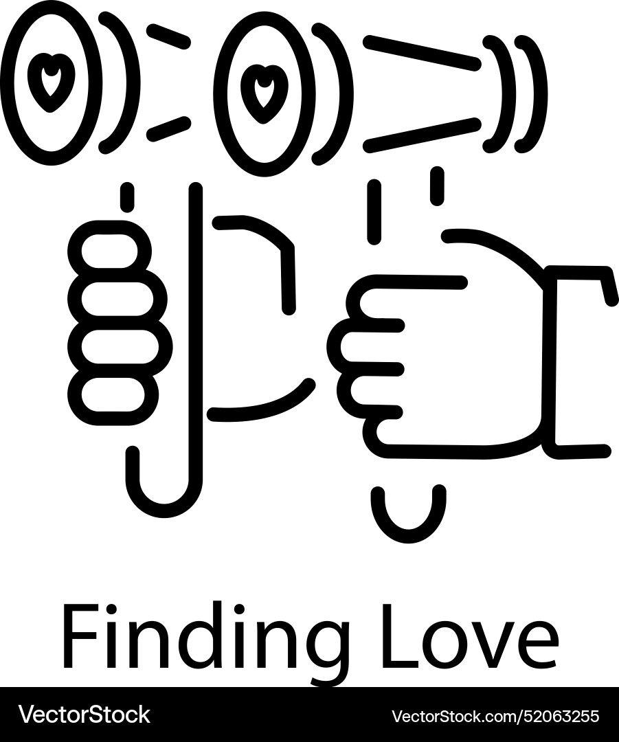 Finding love Royalty Free Vector Image - VectorStock
