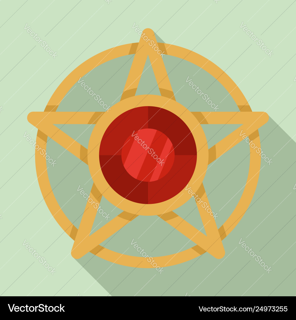 Magic star symbol icon flat style Royalty Free Vector Image