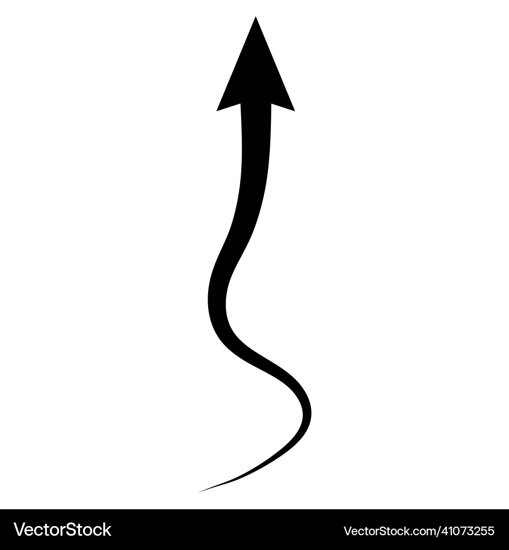 Upward Curved Arrow Trend Royalty Free Vector Image