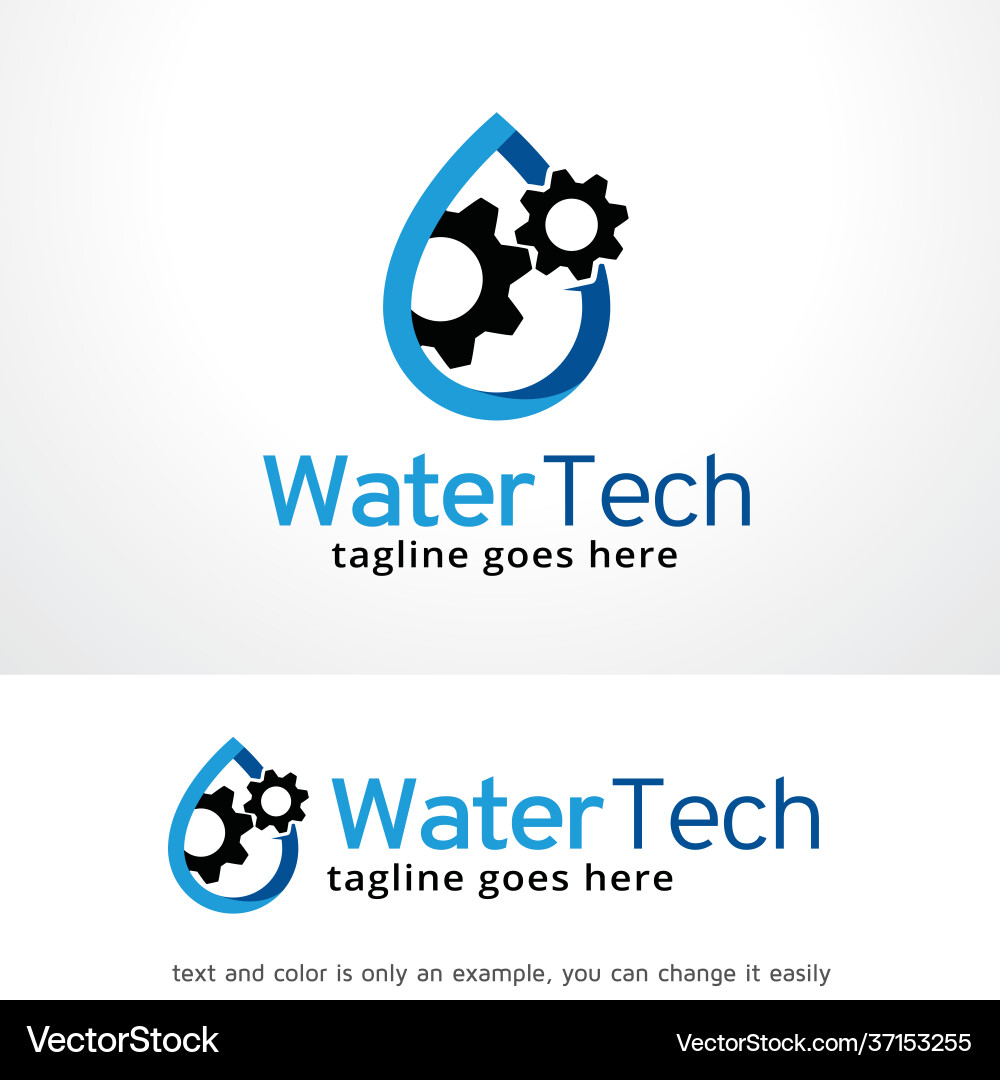 Logo der Wassertechnologie Lizenzfreies Vektorbild