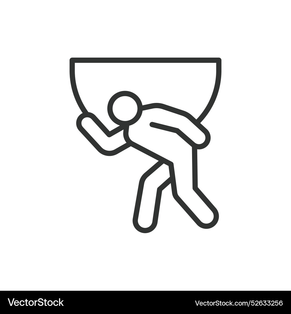Burden in line design weight stress Royalty Free Vector
