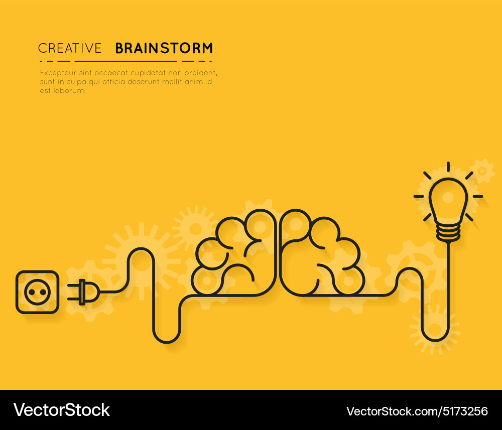 Creative brainstorm concept Royalty Free Vector Image