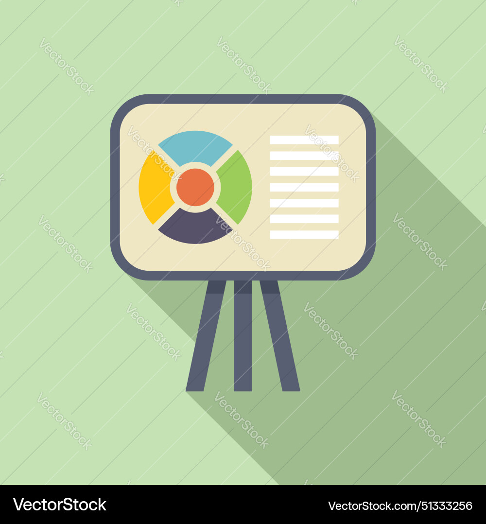 Flat design presentation board Royalty Free Vector Image