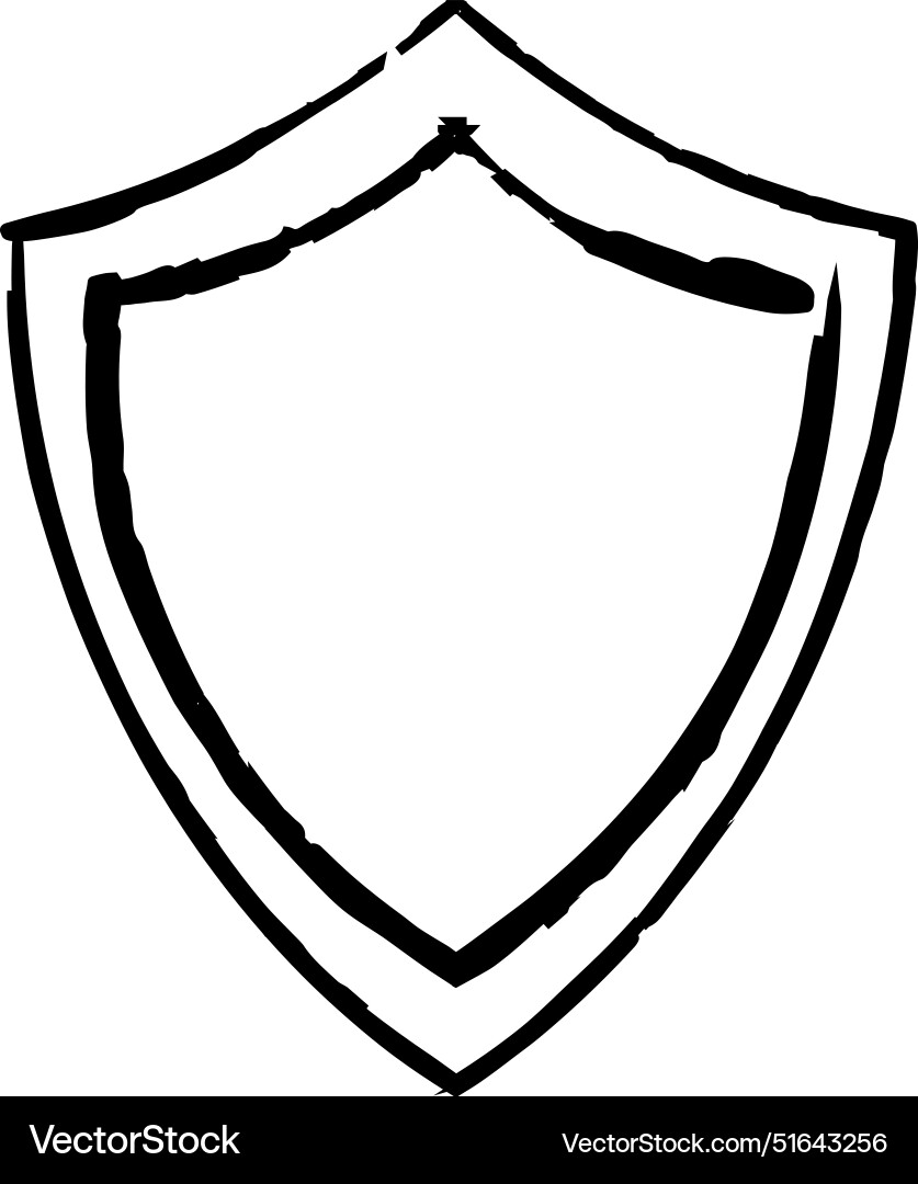 Frame shield texture element outline border Vector Image