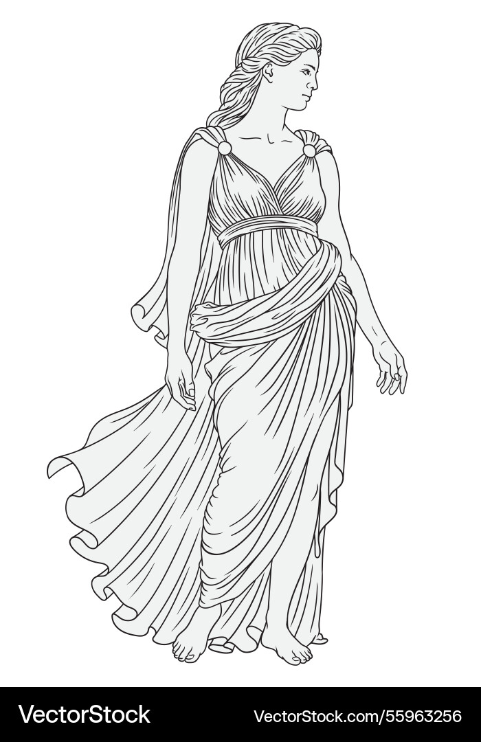 Greek women Royalty Free Vector Image - VectorStock