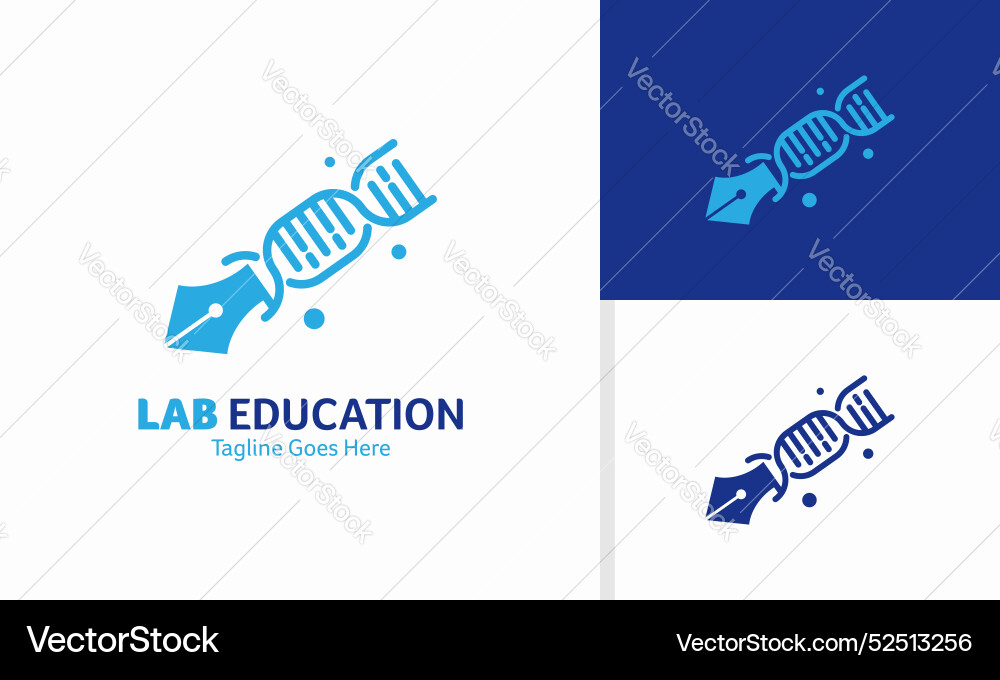 Lab education logo design concept academy logo Vector Image