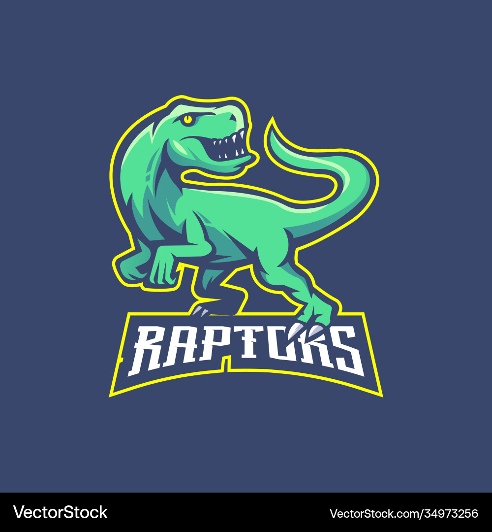 Raptors Mascot Logos Raptor Mascot Logo Design Exclusive Vector
