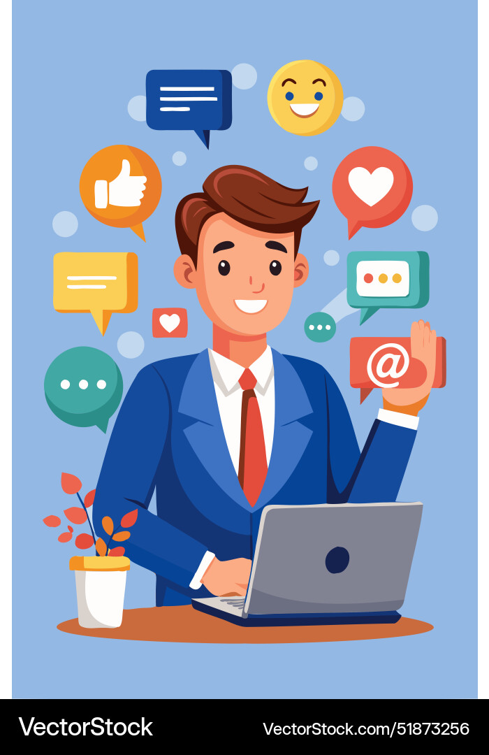 Social media manager navigating digital engagement