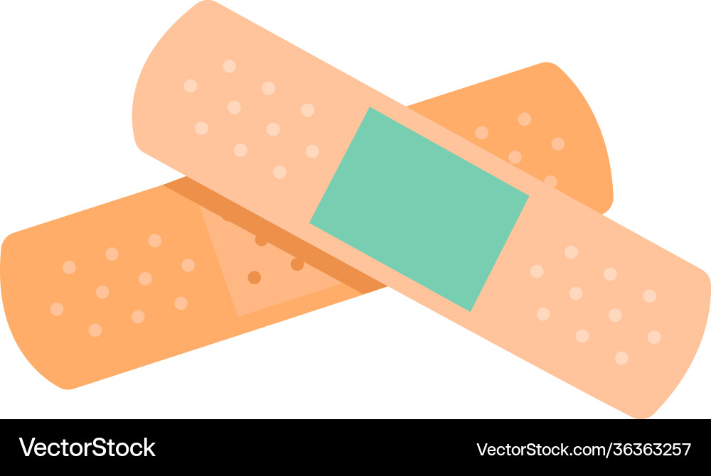 Band aid flat composition Royalty Free Vector Image