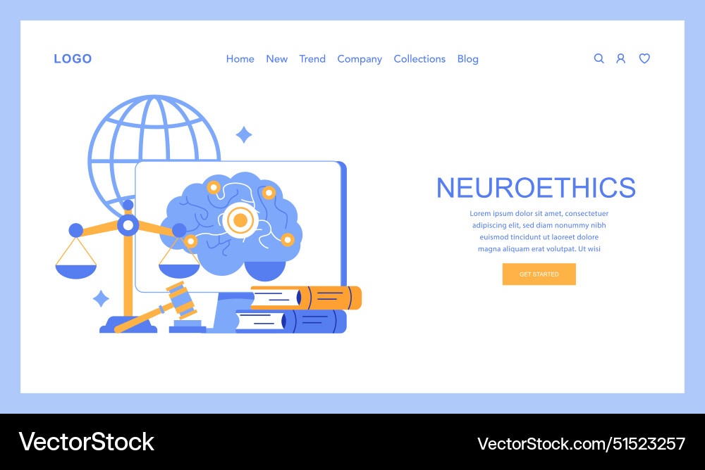 Brain computer interface Royalty Free Vector Image