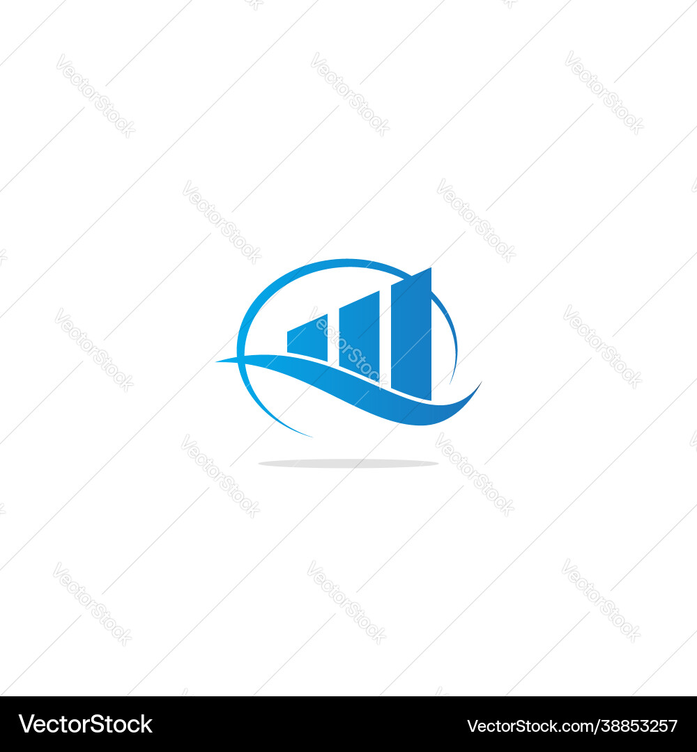 Business progress company logo Royalty Free Vector Image