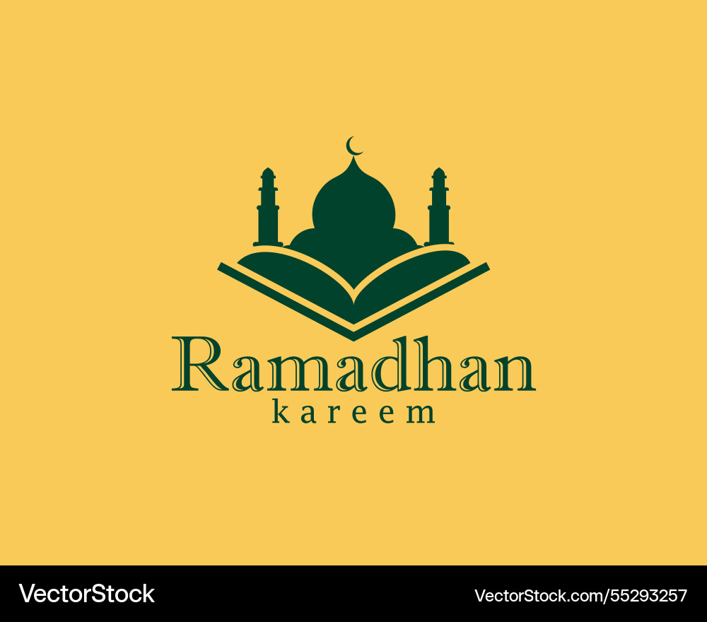 Creative logo relegion image of mosque Royalty Free Vector