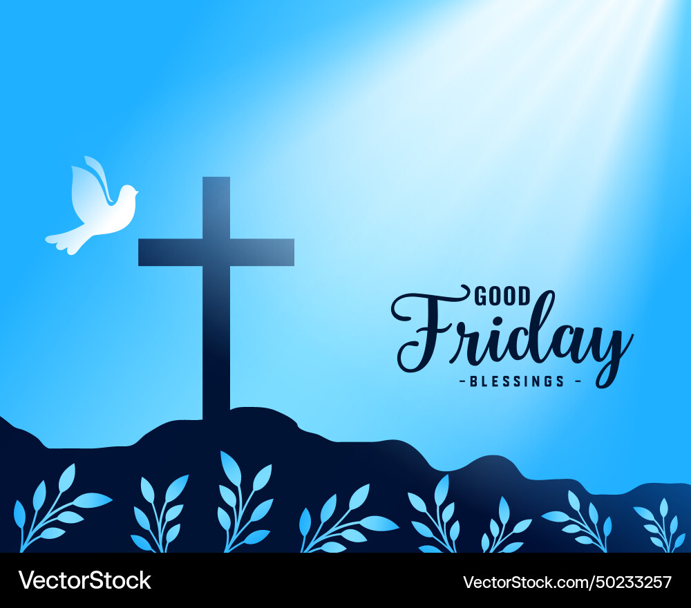 Decorative good friday christian religion Vector Image