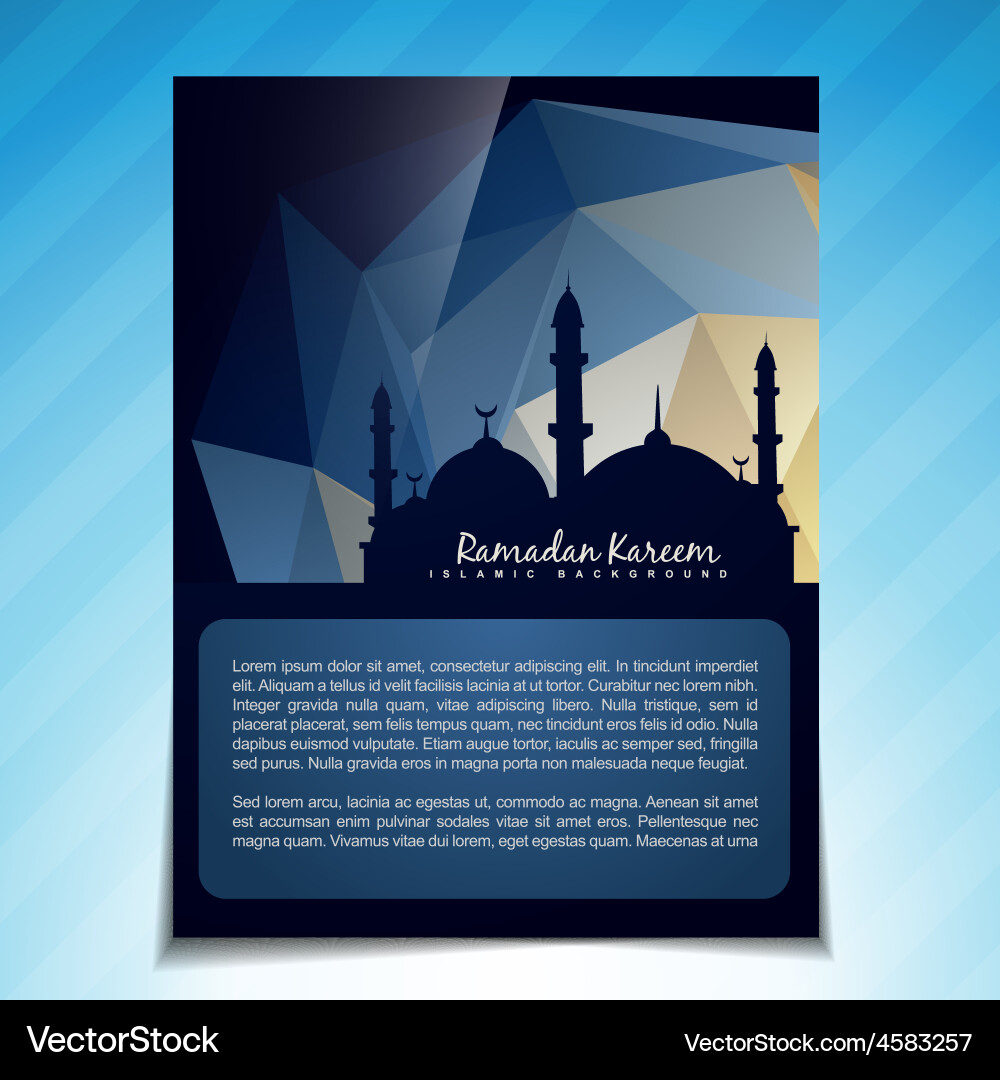 Islamic template Royalty Free Vector Image - VectorStock