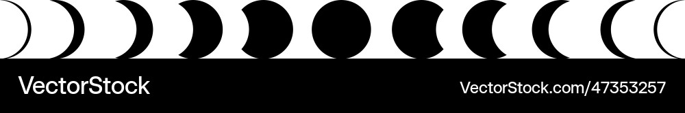 Moon phases isolated poster waning and half moons Vector Image