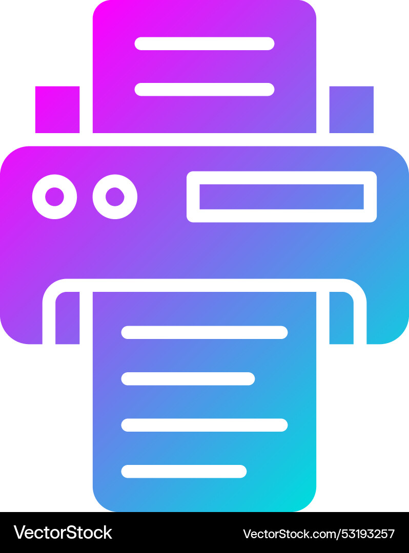 Printer icon design Royalty Free Vector Image - VectorStock