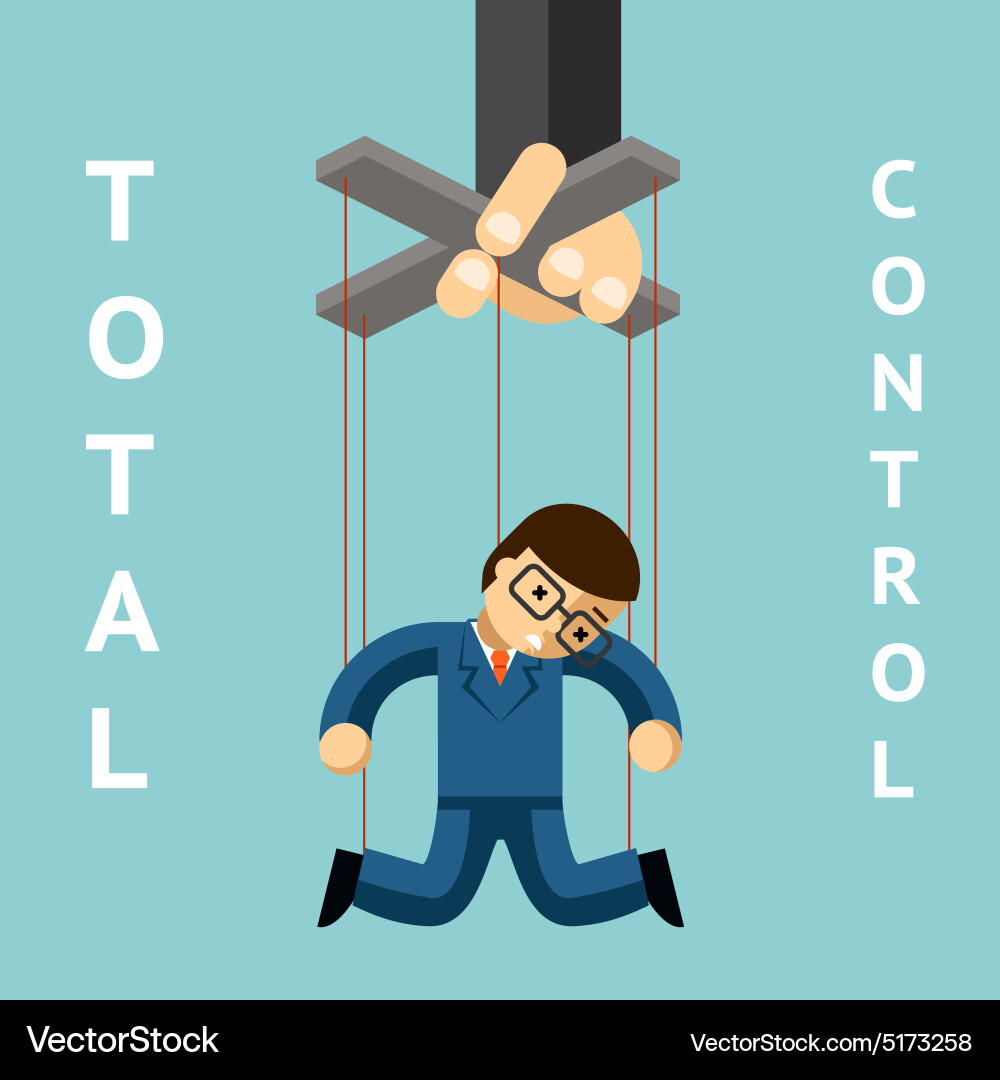 Businessman Puppet - Control Royalty Free Vector Image