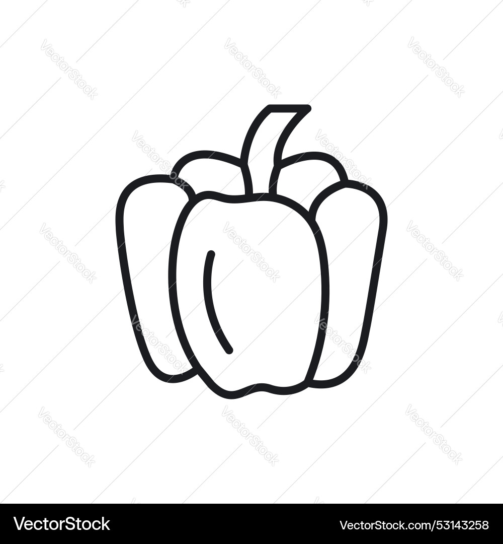 Capsicum icon symbol on white background Vector Image