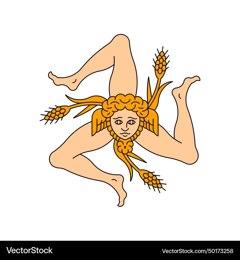 Coat of arms sicily Royalty Free Vector Image - VectorStock