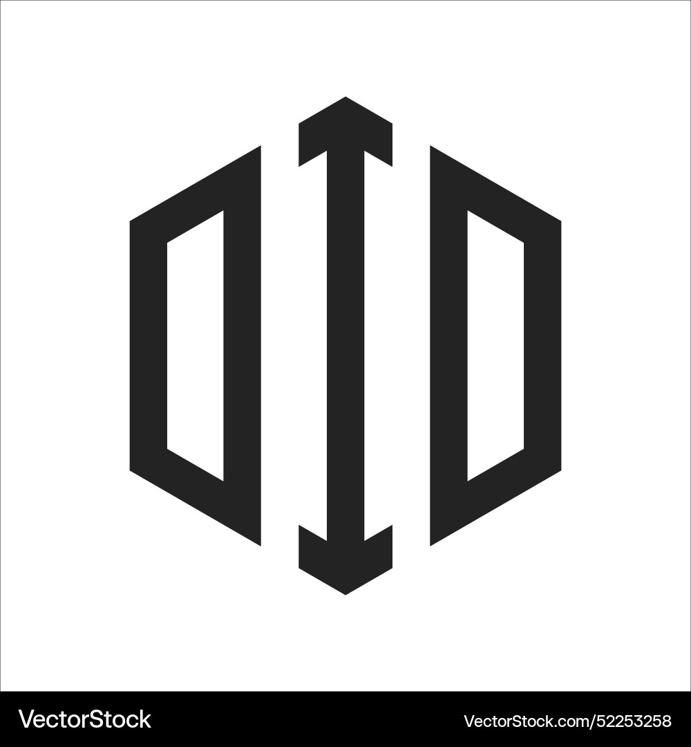 Did logo design initial letter monogram Royalty Free Vector