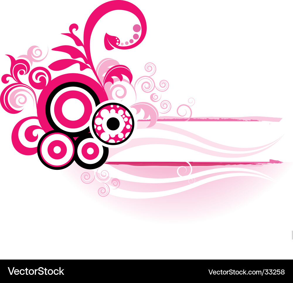 Floral Pink Background Royalty Free Vector Image